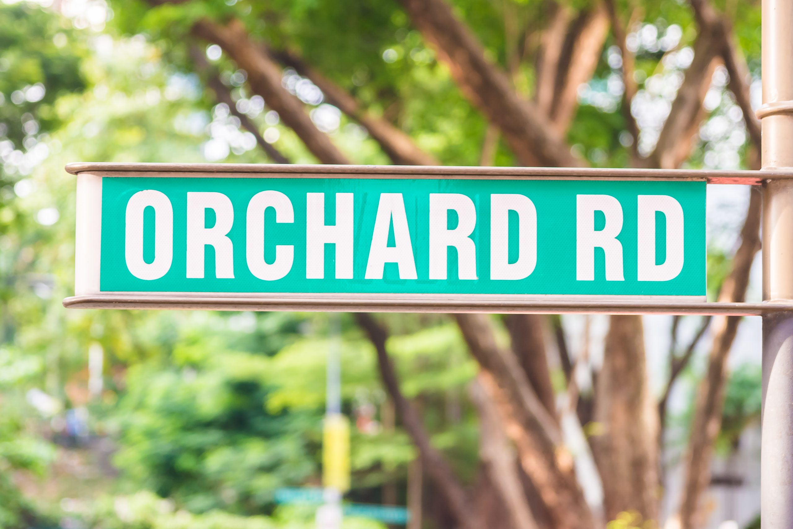 Orchard Road sign at singapore